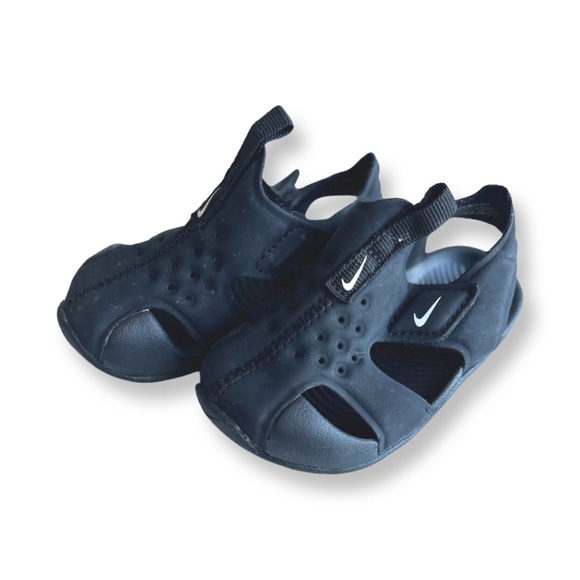 Nike | Shoes | Nike Black Baby Velcro Sandals | Poshmark